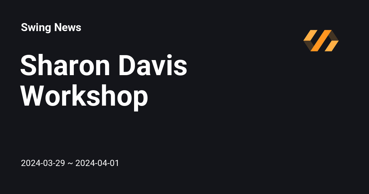 Sharon Davis Workshop - Swing News