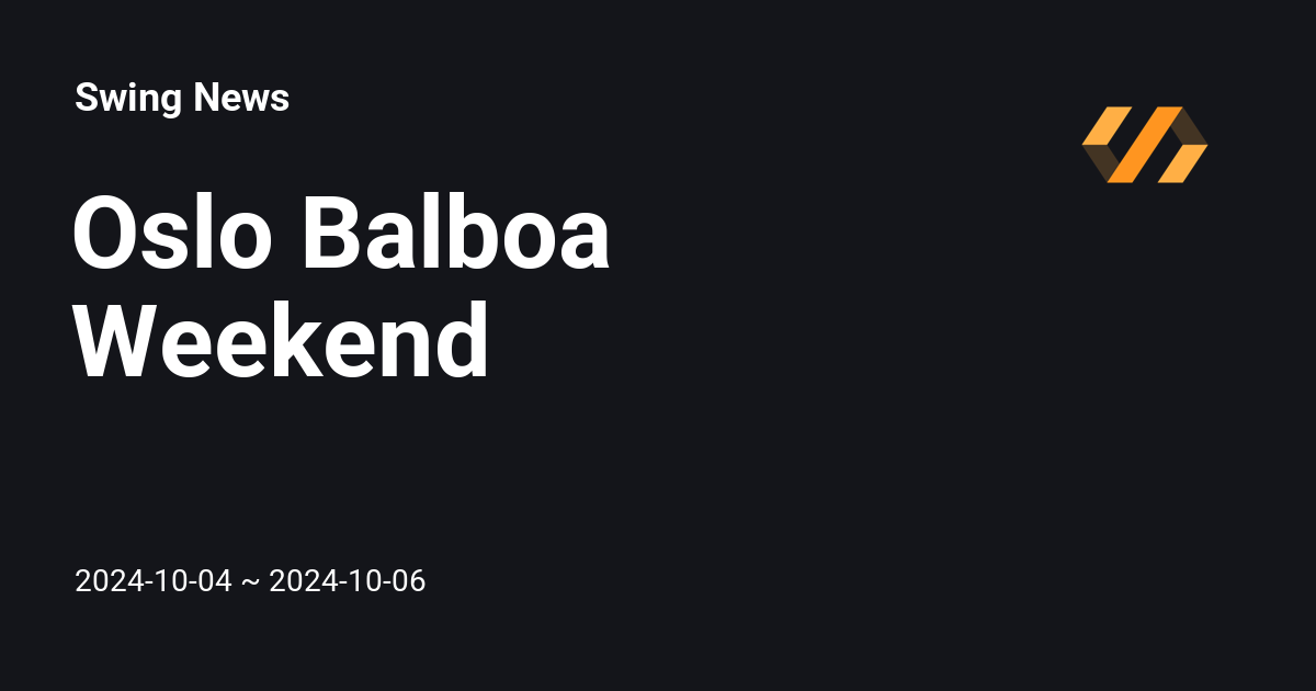 Oslo Balboa Weekend - Swing News